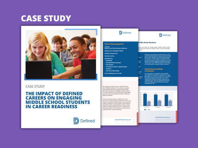 Case Study: Impact of Defined Careers on Middle School Students